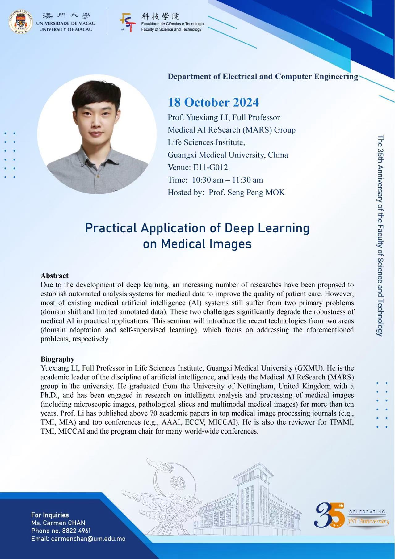 Seminar "Practical Application of Deep Learning on Medical Images ...